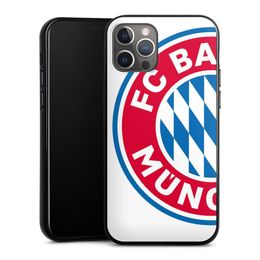 DeinDesign iPhone 12 Pro Handy Silikon H&uuml;lle Case schwarz Handyh&uuml;lle Logo Fc Bayern M&uuml;nchen Fcb