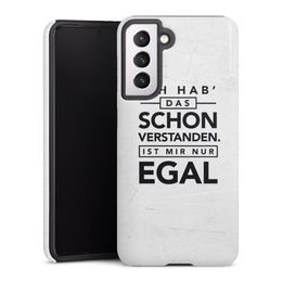 DeinDesign Galaxy S21 5G Handy Panzer Handyh&uuml;lle robuste Outdoor H&uuml;lle Schutzh&uuml;lle gl&auml;nzend Spruch Sayings Statement Tough Case