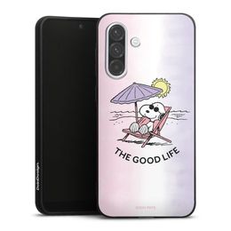 DeinDesign Galaxy A36 5G Handy Premium Silikon H&uuml;lle Handyh&uuml;lle schwarz Case Snoopy Official Licensed Product Peanuts Silikon Premium Case