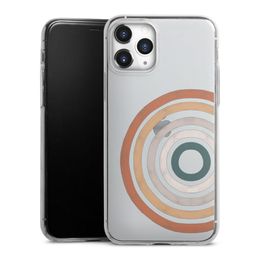 DeinDesign iPhone 11 Pro Handy Slim Case Silikon Handyh&uuml;lle transparent H&uuml;lle extra d&uuml;nn Rainbow Circle Water Colour Silikon Slim Case