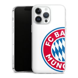 DeinDesign iPhone 14 Pro Max Handy Silikon H&uuml;lle Case transparent Handyh&uuml;lle Logo Fc Bayern M&uuml;nchen Fcb Silikon Case