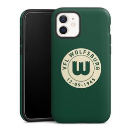 DeinDesign iPhone 12 Handy Panzer Handyh&uuml;lle robuste Outdoor H&uuml;lle Schutzh&uuml;lle matt 80 Jahre Vfl Wolfsburg Official Licensed Product Tough Case