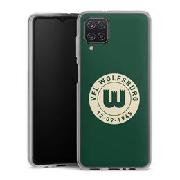 DeinDesign Galaxy A12 Handy Silikon H&uuml;lle Case transparent Handyh&uuml;lle Vfl Wolfsburg Official Licensed Product 80 Jahre Silikon Case