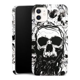 DeinDesign iPhone 12 mini Handy Premium Case Smartphone Handyh&uuml;lle Schutzh&uuml;lle matt Totenkopf Skulls Halloween Premium Case
