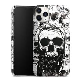 DeinDesign iPhone 11 Pro Max Handy Premium Case Smartphone Handyh&uuml;lle Schutzh&uuml;lle gl&auml;nzend Halloween Totenkopf Skulls Premium Case