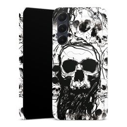DeinDesign Galaxy A55 5G Handy Premium Case Smartphone Handyh&uuml;lle Schutzh&uuml;lle matt Totenkopf Skulls Halloween Premium Case