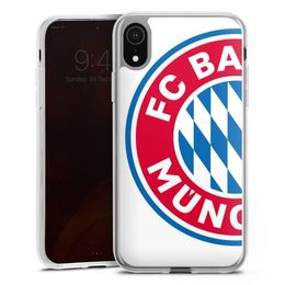 DeinDesign iPhone Xr Handy Silikon H&uuml;lle Case transparent Handyh&uuml;lle Logo Fc Bayern M&uuml;nchen Fcb Silikon Case