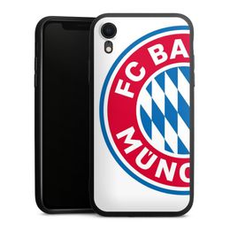 DeinDesign iPhone Xr Handy Premium Silikon H&uuml;lle Handyh&uuml;lle schwarz Case Logo Fc Bayern M&uuml;nchen Fcb Silikon Premium Case