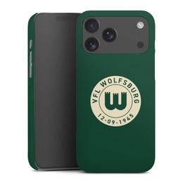 DeinDesign iPhone 17 Pro Max Handy Premium Case Smartphone Handyh&uuml;lle Schutzh&uuml;lle matt 80 Jahre Vfl Wolfsburg Official Licensed Product Premium Case