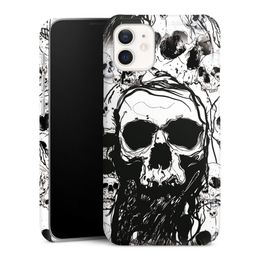 DeinDesign iPhone 12 mini Handy Premium Case Smartphone Handyh&uuml;lle Schutzh&uuml;lle gl&auml;nzend Totenkopf Skulls Halloween Premium Case
