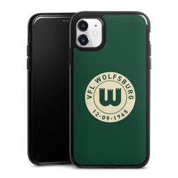 DeinDesign iPhone 11 Handy Silikon H&uuml;lle Case schwarz Handyh&uuml;lle 80 Jahre Official Licensed Product Vfl Wolfsburg