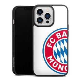 DeinDesign iPhone 13 Pro Handy Premium Silikon H&uuml;lle Handyh&uuml;lle schwarz Case Logo Fc Bayern M&uuml;nchen Fcb Silikon Premium Case
