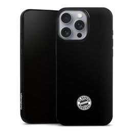 DeinDesign iPhone 16 Pro Max Handy Slim Case extra d&uuml;nn Silikon Handyh&uuml;lle schwarz H&uuml;lle Official Licensed Product Fcb Fc Bayern M&uuml;nchen Silikon Slim Case
