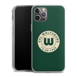 DeinDesign iPhone 12 Pro Max Handy Silikon H&uuml;lle Case transparent Handyh&uuml;lle 80 Jahre Official Licensed Product Vfl Wolfsburg Silikon Case