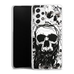 DeinDesign Galaxy A53 5G Handy Silikon H&uuml;lle Case transparent Handyh&uuml;lle Halloween Totenkopf Skulls Silikon Case