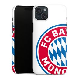 DeinDesign iPhone 15 Plus Handy Premium Case Smartphone Handyh&uuml;lle Schutzh&uuml;lle gl&auml;nzend Logo Fc Bayern M&uuml;nchen Fcb Premium Case