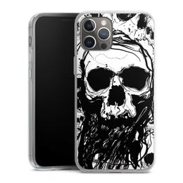 DeinDesign iPhone 12 Pro Max Handy Silikon H&uuml;lle Case transparent Handyh&uuml;lle Totenkopf Skulls Halloween Silikon Case