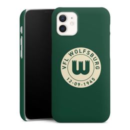 DeinDesign iPhone 12 mini Handy Premium Case Smartphone Handyh&uuml;lle Schutzh&uuml;lle matt 80 Jahre Vfl Wolfsburg Official Licensed Product Premium Case