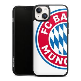 DeinDesign iPhone 14 Handy Premium Silikon H&uuml;lle Handyh&uuml;lle schwarz Case Logo Fc Bayern M&uuml;nchen Fcb Silikon Premium Case