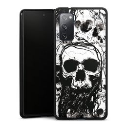 DeinDesign Galaxy S20 FE 5G Handy Silikon H&uuml;lle Case schwarz Handyh&uuml;lle Halloween Totenkopf Skulls