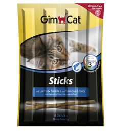 GimCat Sticks mit Lachs und Forelle f&uuml;r Katzen 4er-Pack