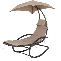 Garden Pleasure Schaukelliege 'Keros' beige 82 x 185 x 170 cm