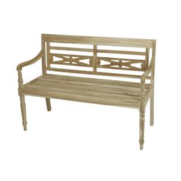 Garden Pleasure Gartenbank 'Sumatra' 2-Sitzer Teakholz braun 120 x 86 x 55 cm