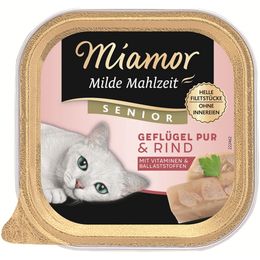 Katzenfutter 'Milde Mahlzeit' Senior Gefl&uuml;gel Pur und Rind 100 g