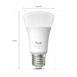 PHILIPS Hue LED-Lampe 'Hue White & Color Ambiance' wei&szlig; bis bunt E27 8,1 W 1100 lm