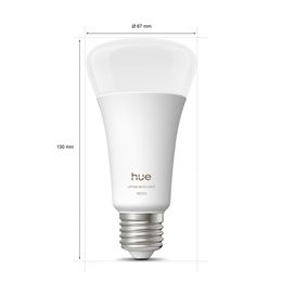 PHILIPS Hue LED-Lampe 'Hue White & Color Ambiance' wei&szlig; bis bunt E27 11,8 W 1600 lm