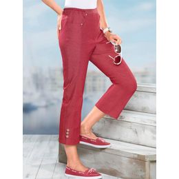 WITT Damen 7/8-Jeans mit Zierriegel am Abschluss, rot, Gr&ouml;&szlig;e 48
