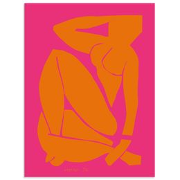 Wandbild Artland "Nu bleu III. 1952", farbe bild(er): orange, B:60cm H:80cm, Alu Dibond, Bilder, als Alubild, Leinwandbild, Poster, Wandaufkleber in verschied. Gr&ouml;&szlig;en