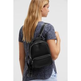 Cityrucksack SOCCX, schwarz, Lederimitat, Rucks&auml;cke Cityrucksack