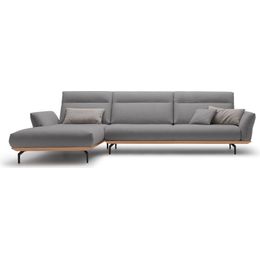 Ecksofa "CR.460", grau (lichtgrau, schwarzgrau 044, 34), B:338cm H:103cm T:183cm, Chenille COCO (72% Polyester 15% Baumwolle 13% Polyacryl), CREATION BY ROLF BENZ, Sofas, Ecksofa, Sockel in Eiche, Winkelf&uuml;&szlig;e in Umbragrau, Breite 338 cm