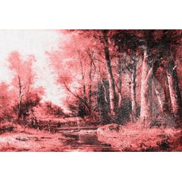 Fototapete ARCHITECTS PAPER "Atelier 47 Forest Painting 1", rosa (creme, hellrosa, pink), B:4m L:2,7m, Vlies, Tapeten, Vlies, Wand, Schr&auml;ge, Decke