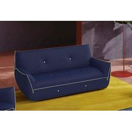 2,5-Sitzer Egoitaliano "Yuki, extravagantes Design und h&ouml;chster Sitzkomfort, tolle Details", blau (cobalt, grau), B:200cm H:85cm T:90cm, Microfaser BOUNCE (80% Polyamid, 20% Elastan), Sofas, Solit&auml;rm&ouml;bel, mit bioelasatische MIcrofaser BOUNCE bezogen