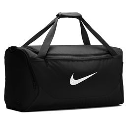 Sporttasche Nike "NK BRSLA M DUFF - X", schwarz, schwarz, wei&szlig;, Obermaterial: 100% Polyester, Taschen Sporttasche, f&uuml;r Erwachsene, mit Rei&szlig;verschlusstasche vorne