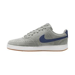 Sneaker Nike Sportswear "COURT VISION LO FL V2", Herren, Gr. 47,5, vast grau, diffused blau, wei&szlig;, Leder, Schuhe Sneaker, inspiriert vom Design des Nike Air Force