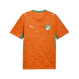 Trainingsshirt Puma "Elfenbeink&uuml;ste 2026 Heimtrikot Herren", Damen, Gr. XS, rickie orange sport gr&uuml;n, Obermaterial: 100% Polyester. Rippe: 100% Polyester. Einsatz: 100% Polyester, bedruckt, regular fit, Rundhals, Shirts