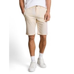 Webshorts Tom Tailor, Herren, Gr. 34, N-Gr, gardenia wei&szlig;, Web, Obermaterial: 98% Baumwolle, 2% Elasthan, unifarben, regular fit kniefrei, Hosen, mit Stretch
