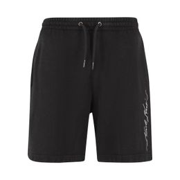 Sweatshorts Karl Kani "Karl Kani KM242-049-1 Autograph Washed Sweatshorts", Herren, Gr. L, US-Gr&ouml;&szlig;en, schwarz, 100% Baumwolle, normal, Hosen Sweatshorts
