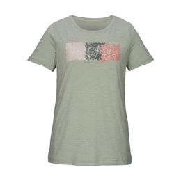 T-Shirt Killtec "KOS 18 WMN TSHRT", Damen, Gr. 36, graugr&uuml;n, Obermaterial: 92% Polyester, 8% Elasthan, Rundhals, Shirts T-Shirt, Leichtes, schnelltrocknendes Damen T-Shirt mit Stretch und Print