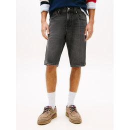 Shorts Tommy Jeans "RONNIE", Herren, Gr. 36, N-Gr, denim schwarz, Web, Obermaterial: 99% Baumwolle, 1% Elasthan, unifarben, regular fit kurz, Hosen Shorts, Regular fit mit Taschen