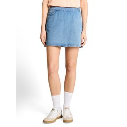 Jeansshorts Tom Tailor Denim, Damen, Gr. XL, N-Gr, clean light stone blau, Denim/Jeans, Obermaterial: 100% Baumwolle. Futter: 65% Baumwolle, 35% Polyester, unifarben, normal kurz, Jeans Jeansshorts, Skort mit seitlichem Rei&szlig;verschluss
