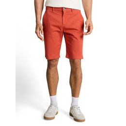Webshorts Tom Tailor, Herren, Gr. 38, N-Gr, chili orange, Web, Obermaterial: 98% Baumwolle, 2% Elasthan, unifarben, regular fit kniefrei, Hosen, mit Stretch