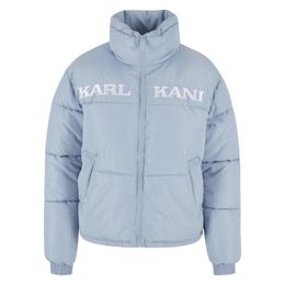 Winterjacke Karl Kani "Karl Kani Karl Kani Retro Essential Puffer Jacket", Damen, Gr. XL, light blau, 100% Polyester, mehrfarbig, normal, amerikanischer Ausschnitt, Jacken Winterjacke