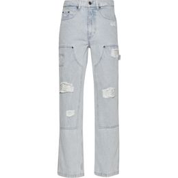 Bequeme Jeans Karl Kani "Karl Kani Herren", Damen, Gr. 30, Normalgr&ouml;&szlig;en, bleached blau, 100% Baumwolle, unifarben, normal, Jeans