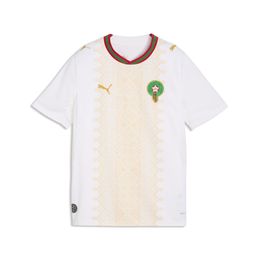 Trainingsshirt Puma "Marokko 2026 Ausw&auml;rtstrikot Jugendliche", Kinder, Gr. 140, wei&szlig; victory gold beige, Obermaterial: 100% Polyester. Rippe: 97% Polyester, 3% Elasthan. Einsatz: 100% Polyester, bedruckt, regular fit, Rundhals, Shirts