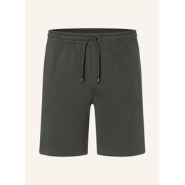 Arbeitshose K-way "K-way Sweatshorts CASIMIR POLY COTTON", Gr. L, gr&uuml;n schwarzish, Obermaterial: 43% Baumwolle, 57% Polyester, Hosen Arbeitshose