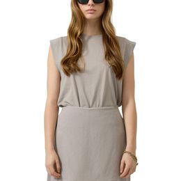 Rundhalsshirt QS, Damen, Gr. XXL (44), grau, Jersey, Obermaterial: 100% Baumwolle, unifarben, k&ouml;rpernah h&uuml;ftbedeckend, Rundhals, abgesteppte Kante, Shirts Rundhalsshirt, Sommertop mit Rundhals